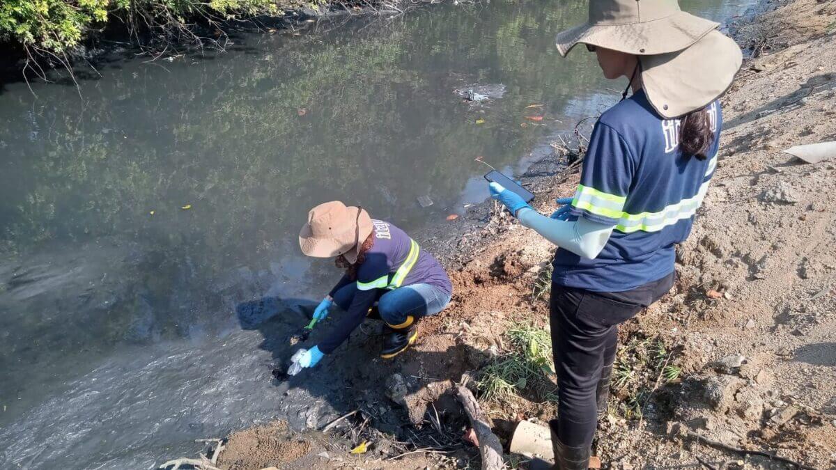 Casan coleta novas amostras de água da Baia Norte do Saco Grande, em ...